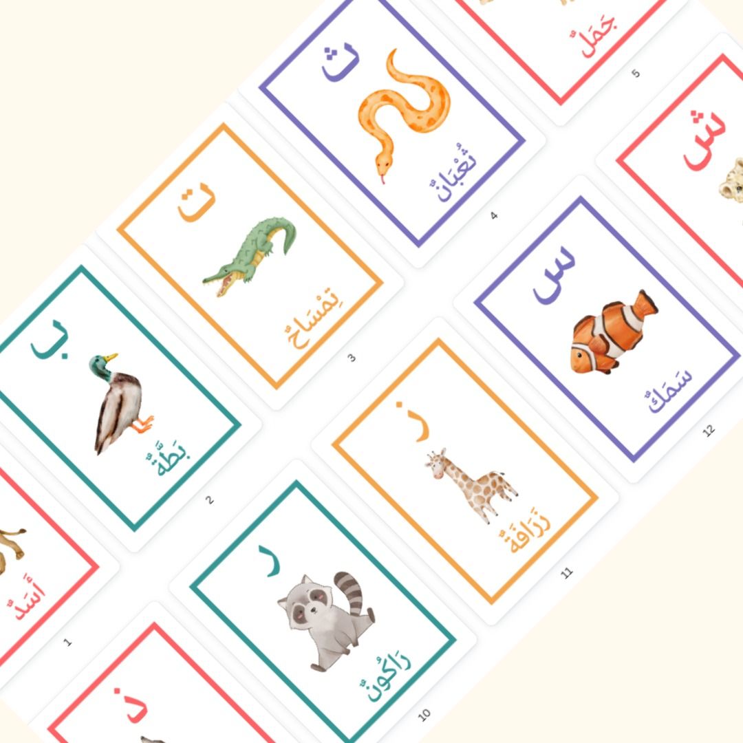 Editable Arabic Alphabet Animals Flashcards - Huruf Hijaiyyah ...