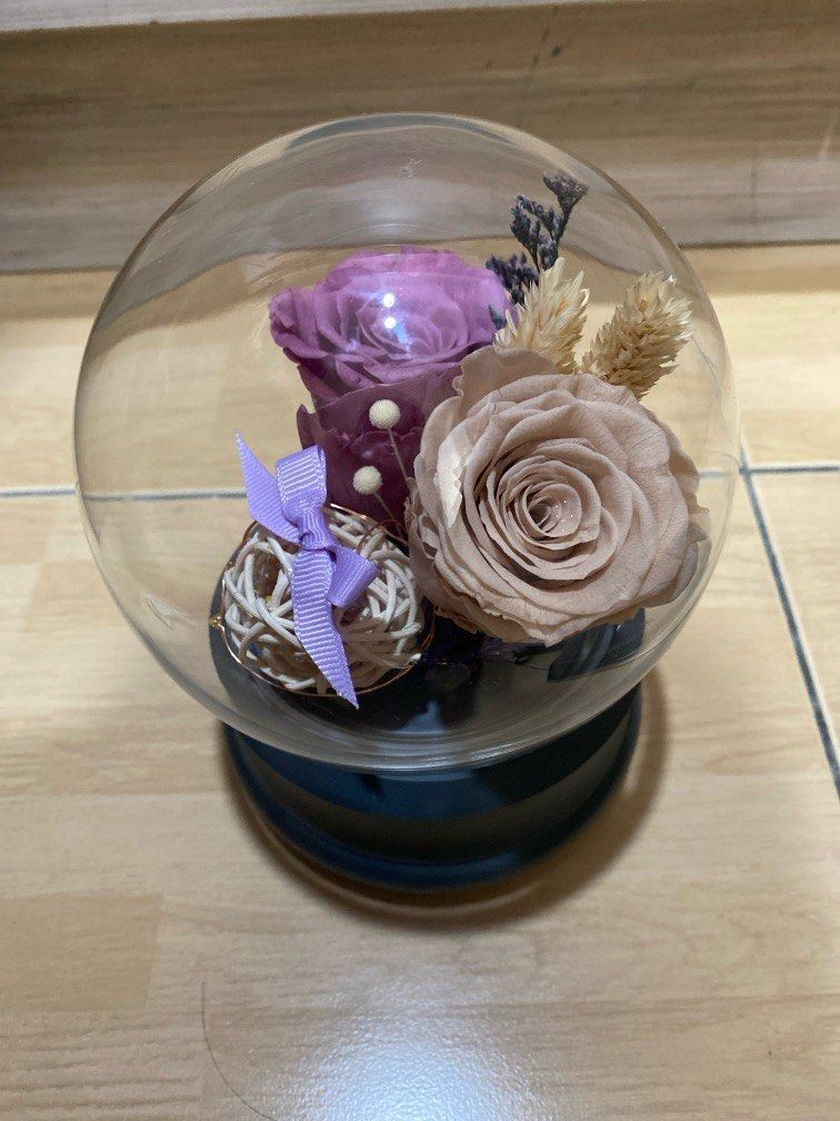 Everlasting flowers with lights rechargeable, Furniture & Home Living ...