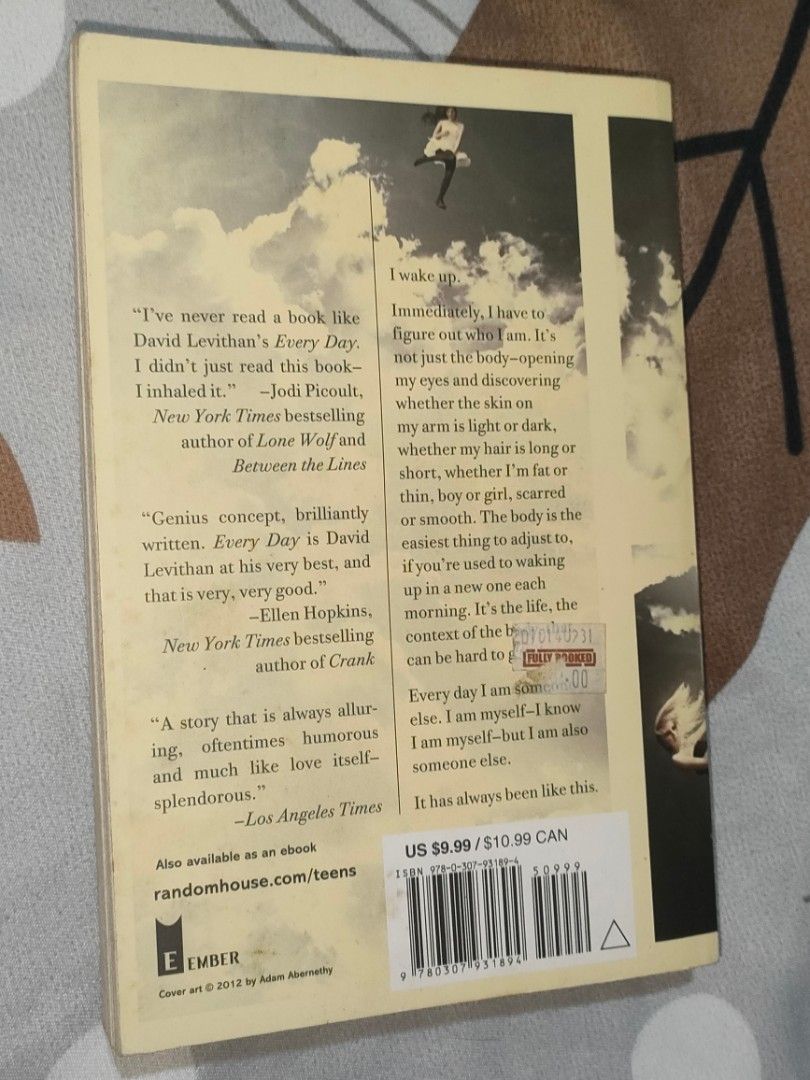 Every day by David Levithan, Hobbies & Toys, Books & Magazines, Fiction ...