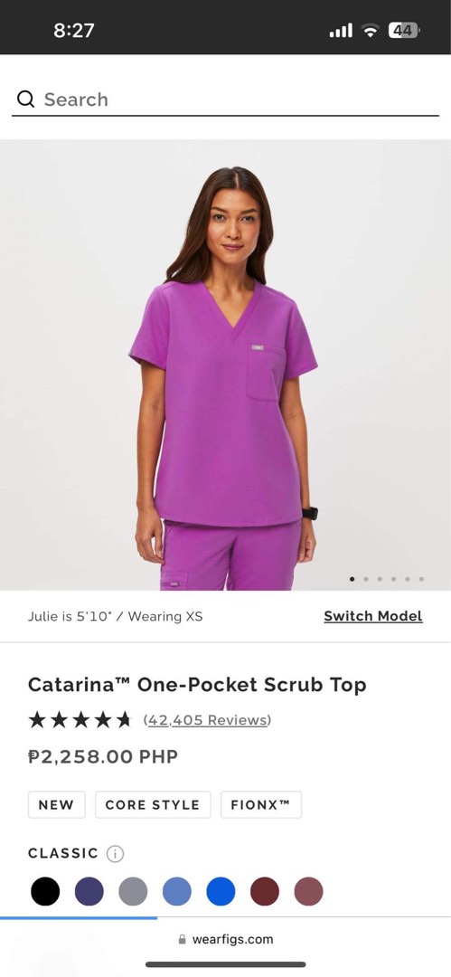 FIGS PURPLE JOLT, Women's Fashion, Tops, Others Tops on Carousell