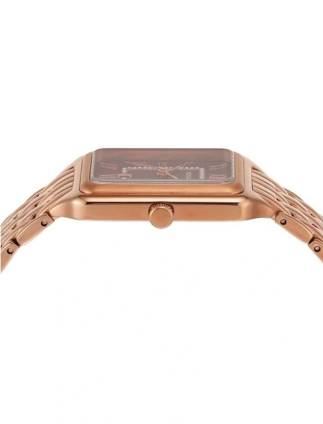 Fossil Raquel ES5323 Brown Analog Rose Gold Stainless Steel Dress ...