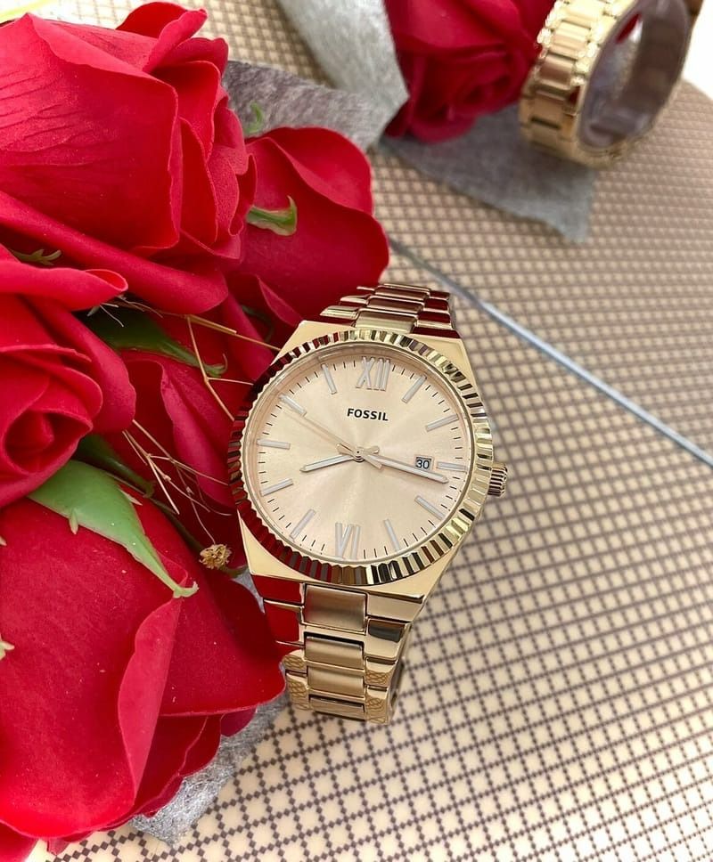 Fossil Scarlette ES5258 Rose Gold Stainless Steel Analog Quartz Classic ...