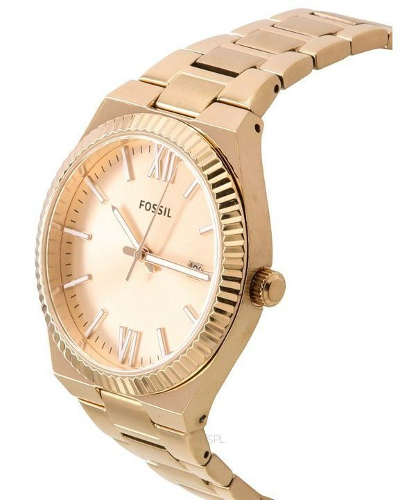 Fossil Scarlette ES5258 Rose Gold Stainless Steel Analog Quartz Classic ...