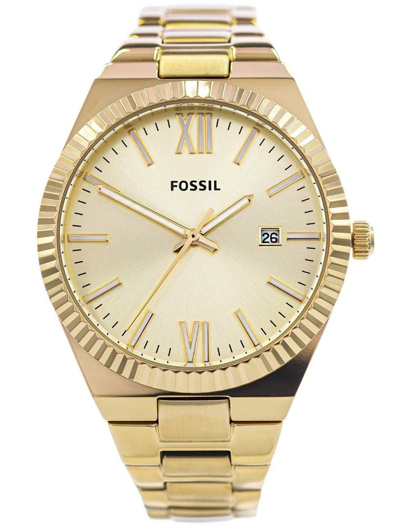 Fossil Scarlette ES5299 Gold Analog Stainless Steel Classic Dress ...
