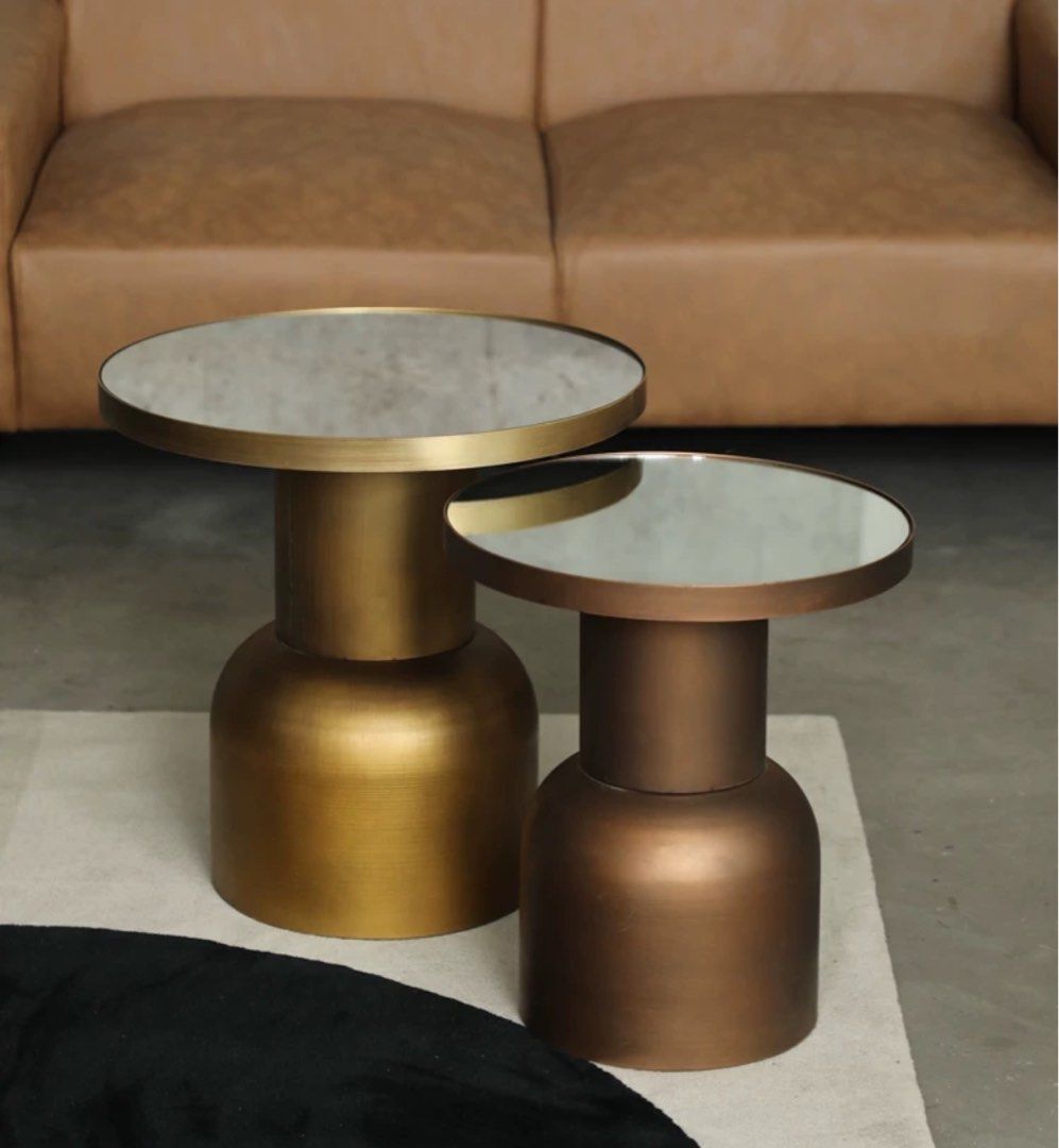 GAP Modern Copper Gold Side Tables, Furniture & Home Living, Furniture ...