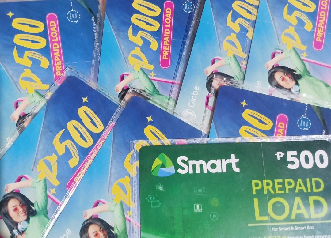 Globe and Smart Prepaid PhP 500 Load Cards, Everything Else, Looking For on Carousell