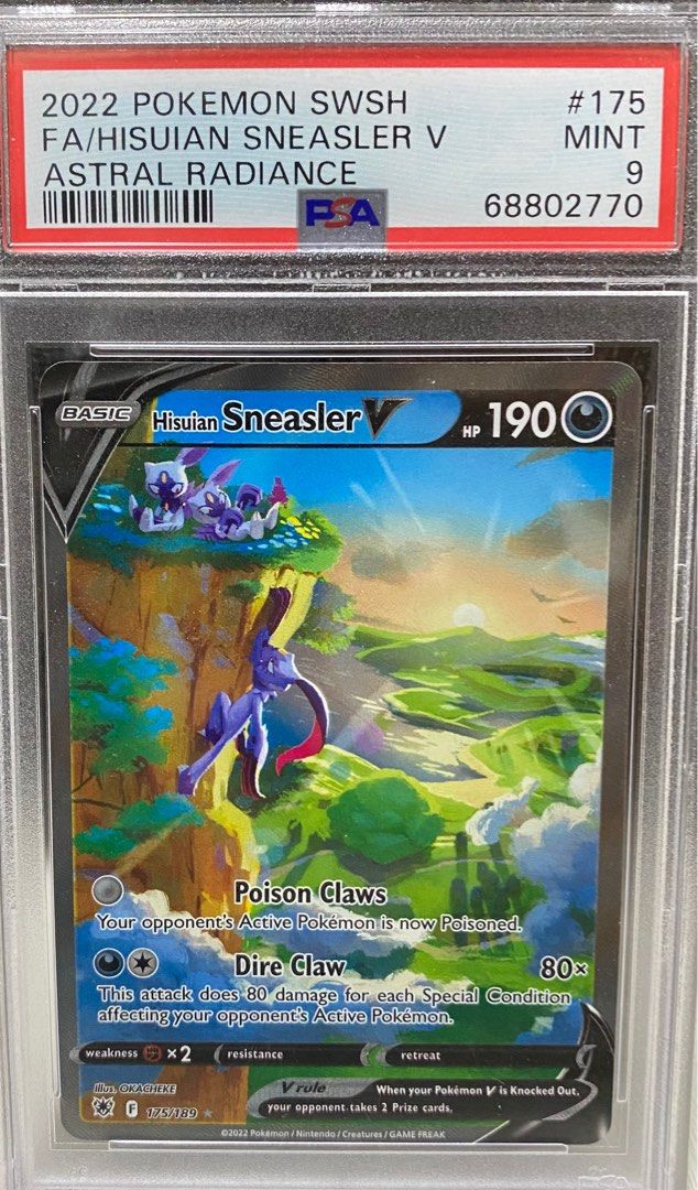 Hisuian Sneasler V Mint 9, Hobbies & Toys, Toys & Games on Carousell