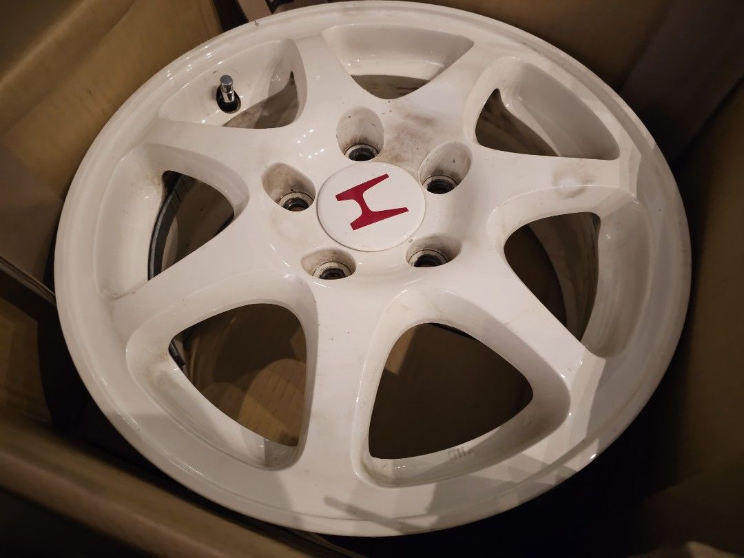 Honda Civic EK wheels, Car Accessories, Tyres & Rims on Carousell