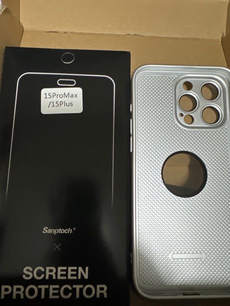 iPhone 15 pro max casing w/ tempered glass, Mobile Phones & Gadgets ...