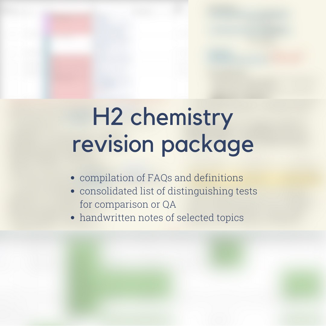 JC A LEVEL H2 CHEMISTRY NOTES PACKAGE, Hobbies & Toys, Books ...