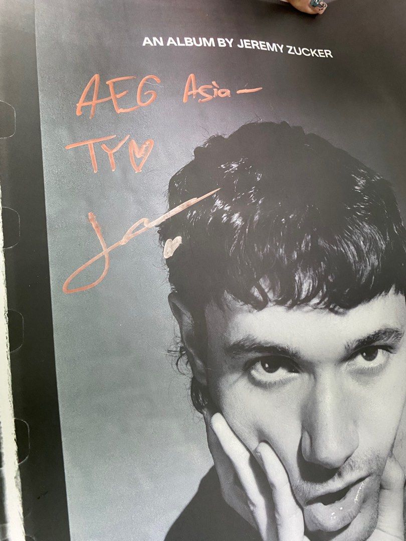 Jeremy Zucker Signed Poster, Hobbies & Toys, Music & Media, Music ...