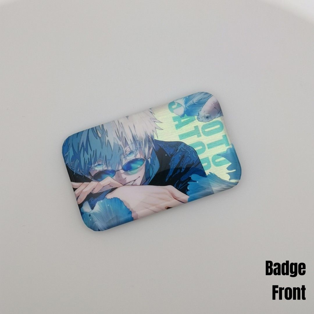Jujutsu Kaisen Gojo Satoru Badge + Print Card, Hobbies & Toys ...