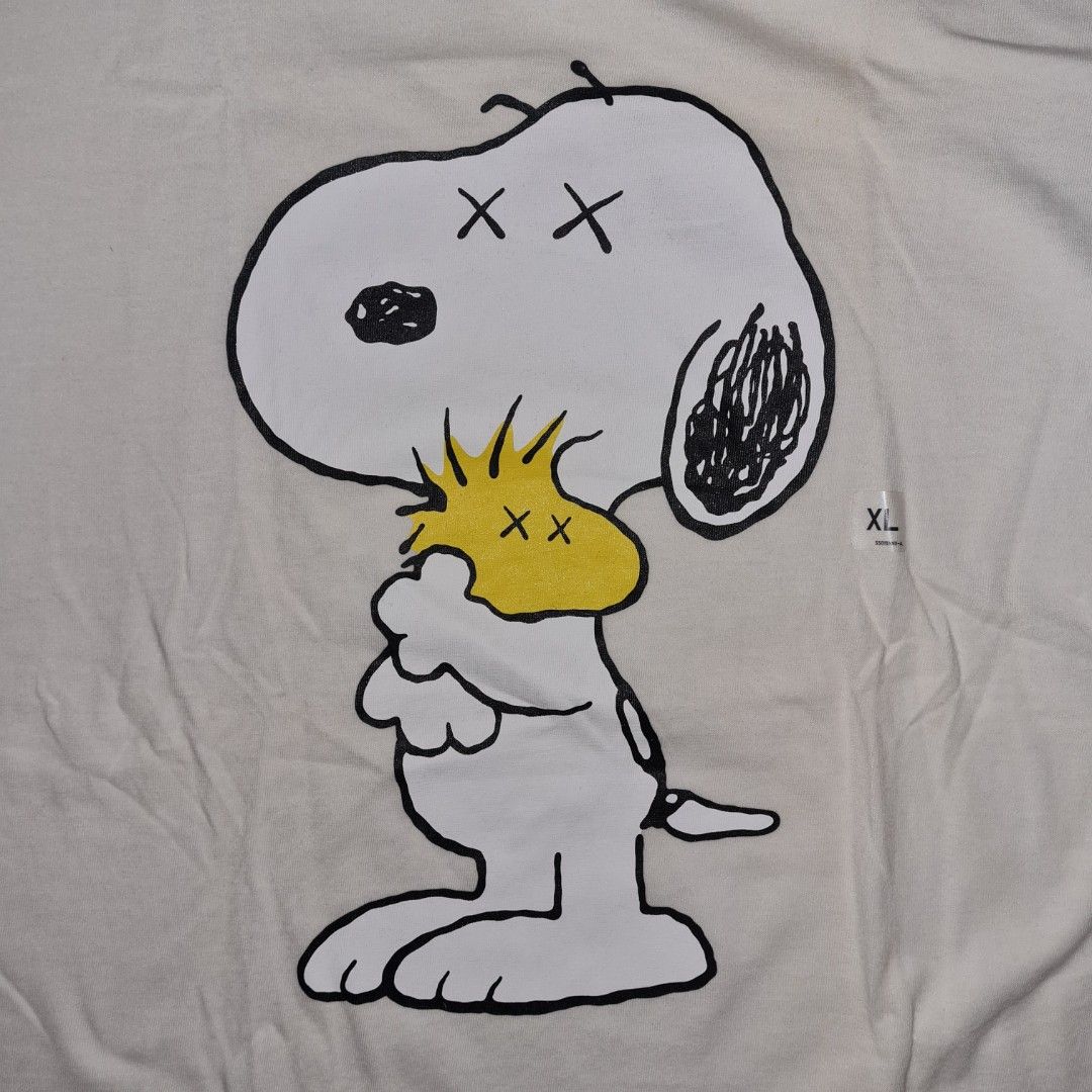 Kaws x Uniqlo x Peanuts Snoopy & Woodstock Tee, Men's Fashion, Tops ...
