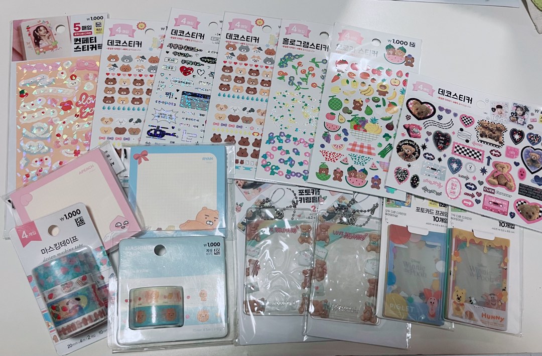 Korea Daiso Stickers Washi Tape Notepad, Hobbies & Toys, Stationery ...