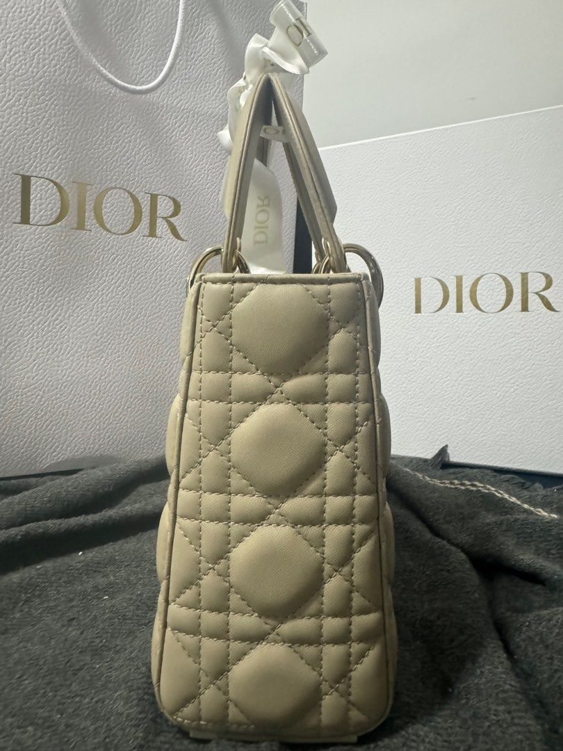 Lady Dior (beige color) myabcdiorbag, Luxury, Bags & Wallets on Carousell