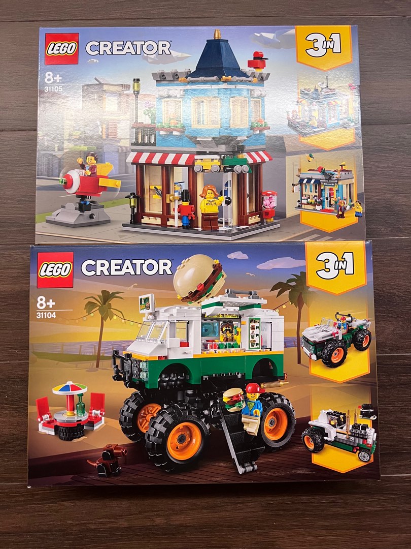 Lego 31104 Monster Burger Truck and Lego 31105 Townhouse Toy Store ...