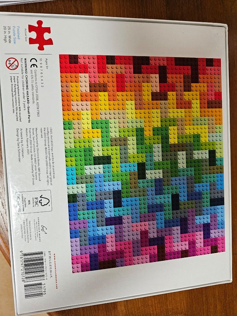 Lego Rainbow Bricks 1000 piece jigsaw puzzle, Hobbies & Toys, Toys ...