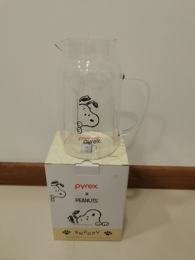 Pyrex Snoopy Glass Jar 1450ml limited edition, Furniture & Home Living ...