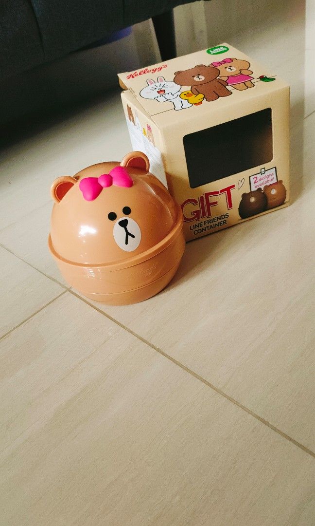 Line friend container, Hobbies & Toys, Toys & Games on Carousell