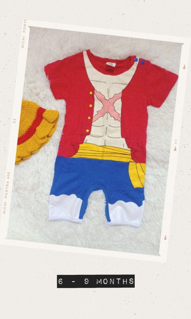 Luffy (One Piece) Baby Milestone Costume, Babies & Kids, Babies & Kids ...