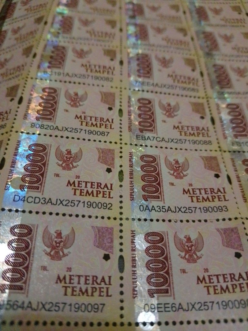 Materai 10.000 Asli , Baru, Original 100%, Serba Serbi, Others di Carousell