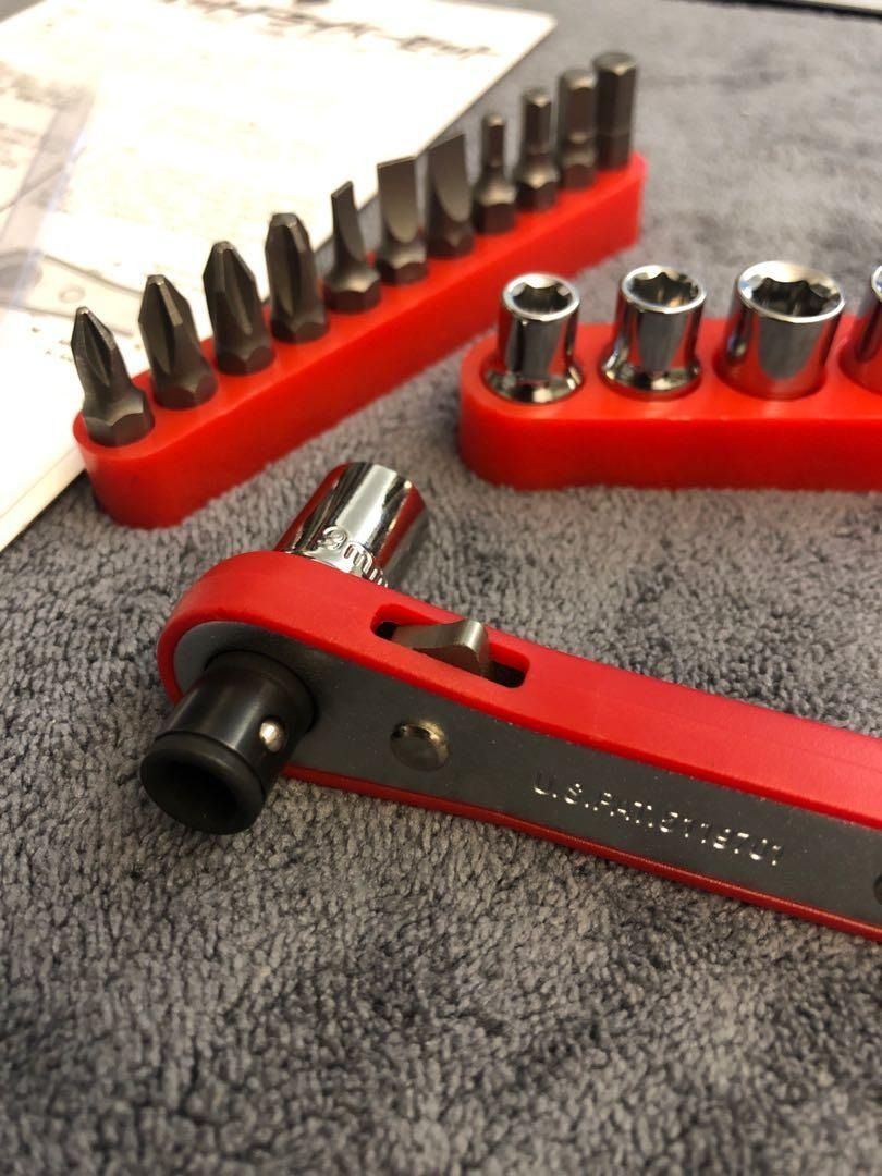Mini Flat Plate Ratchet Driver Set (Together with 17PC of common insert ...