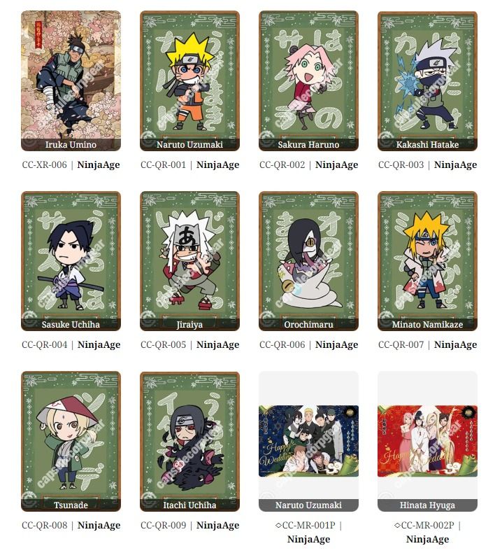 Naruto Kayou Ninja Age Inheritance Collection Special Pack, Hobbies ...