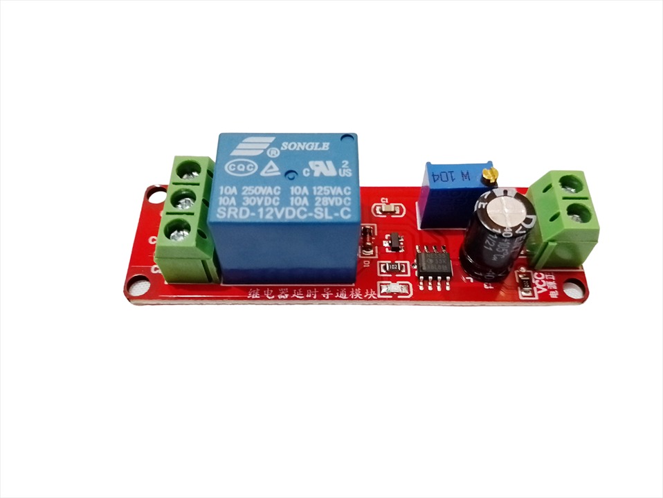 NE555 TIMER SWITCH ADJUSTABLE MODULE TIME DELAY 1-10SEC, RELAY MODULE ...