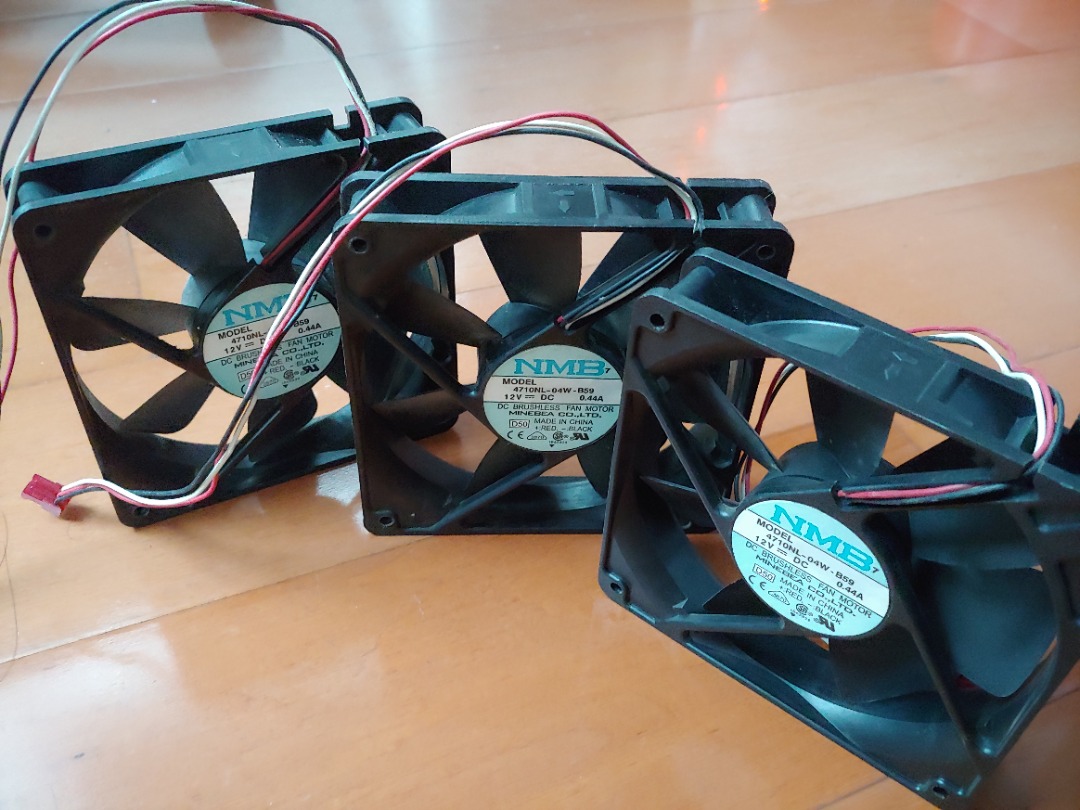 NMB 120mm PC fans - 0.44A 12V DC Brushless (3 pc), Computers & Tech ...