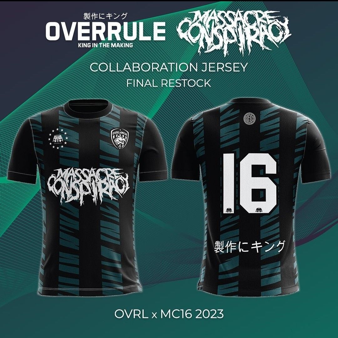 Overrule x Massacre Conspiracy Jersey, Men's Fashion, Tops & Sets ...