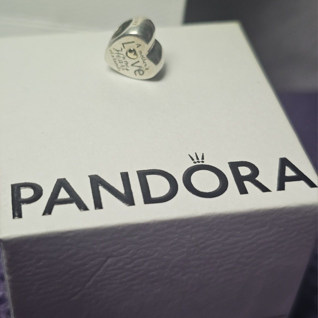 Pandora two tone mom 14k gold heart charm, Women's Fashion, Jewelry ...