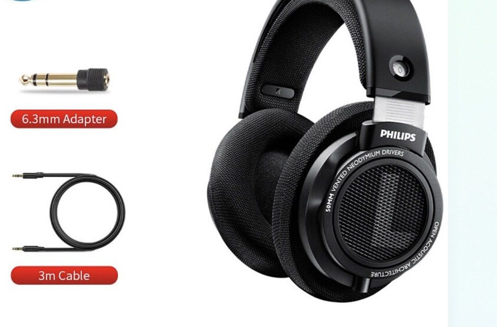 Philips SHP9500 HiFi Precision Stereo Over-Ear Headphones / SHP 9500 ...