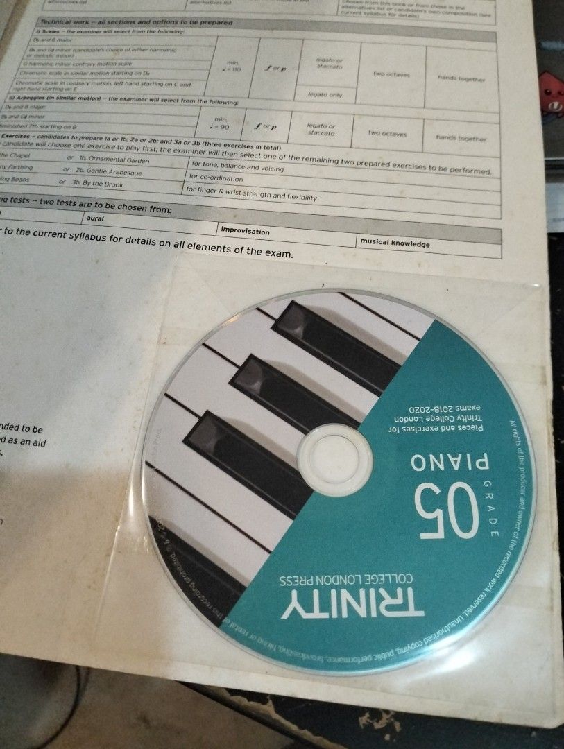 Piano book trinity grade 5 with CD, Hobbies & Toys, Books & Magazines ...