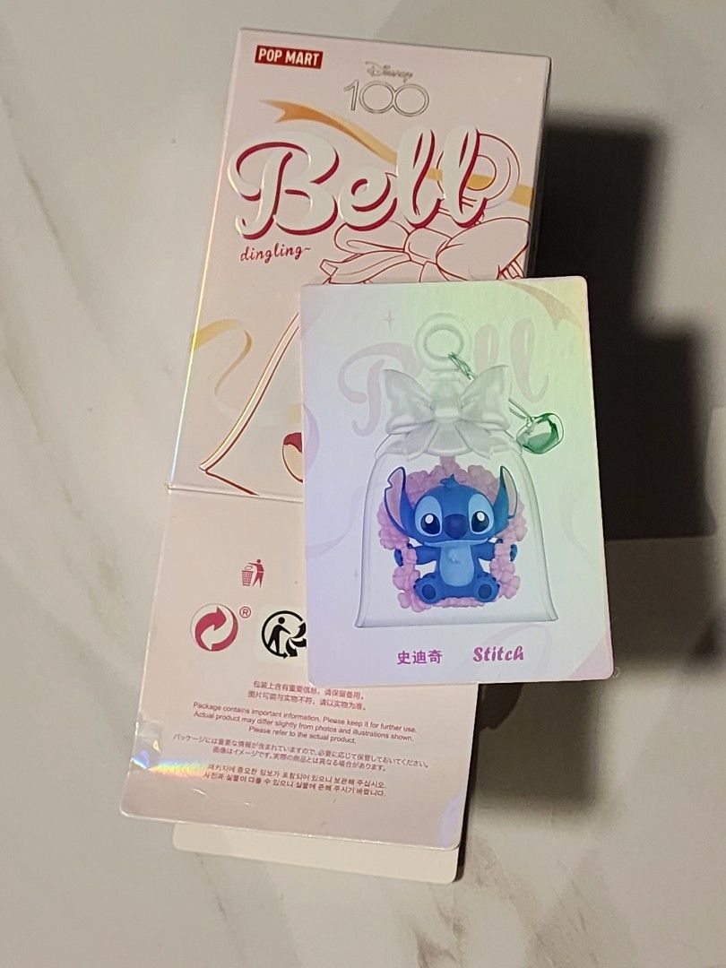 POP MART Disney 100 Stitch and Daisy bell dingling series, Hobbies ...