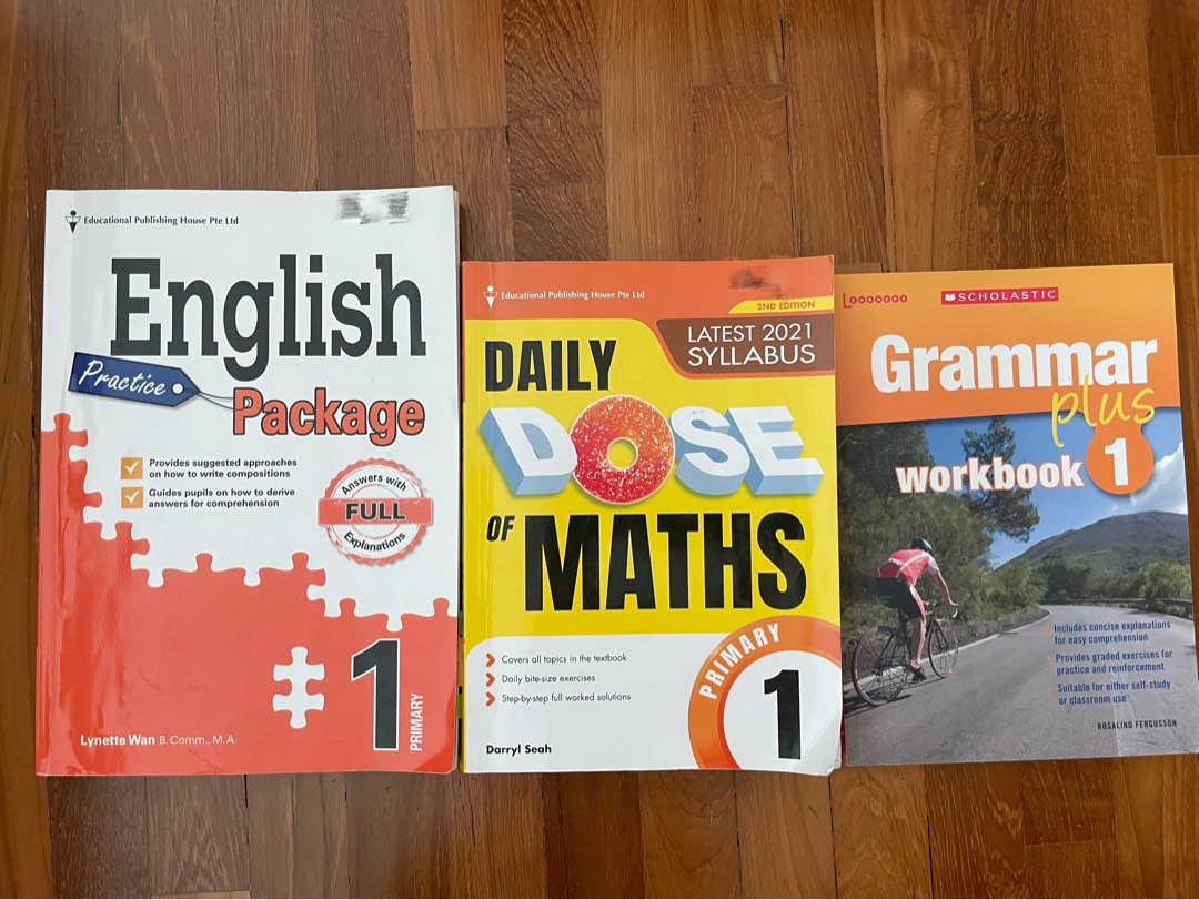 Primary 1 English and Maths assessment books (partially used), Hobbies ...