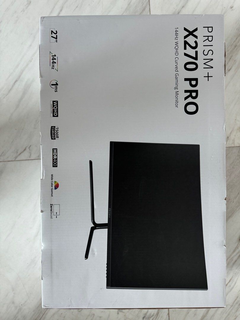 Prism+ X270 PRO (144Hz WQHD Curved Gaming Monitor), Computers & Tech ...