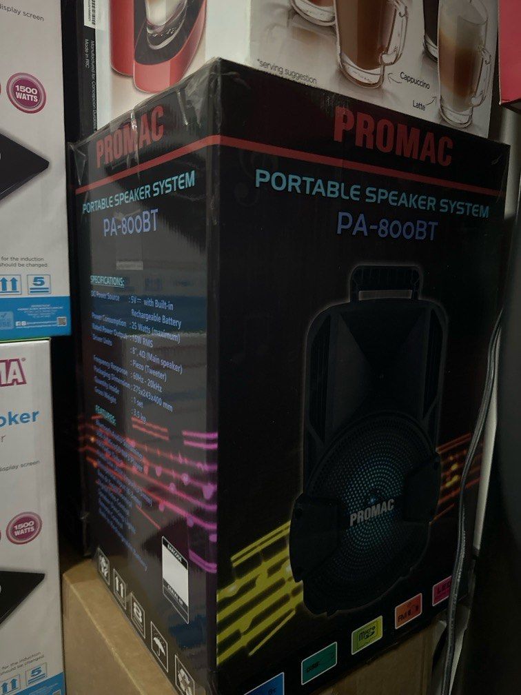Promac portable speaker system pa-800bt, Audio, Soundbars, Speakers ...