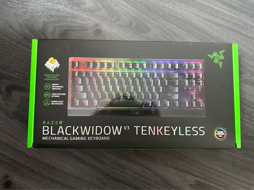 Razer Blackwidow V3 Tenkeyless Mechanical Keyboard Brand New Yellow ...