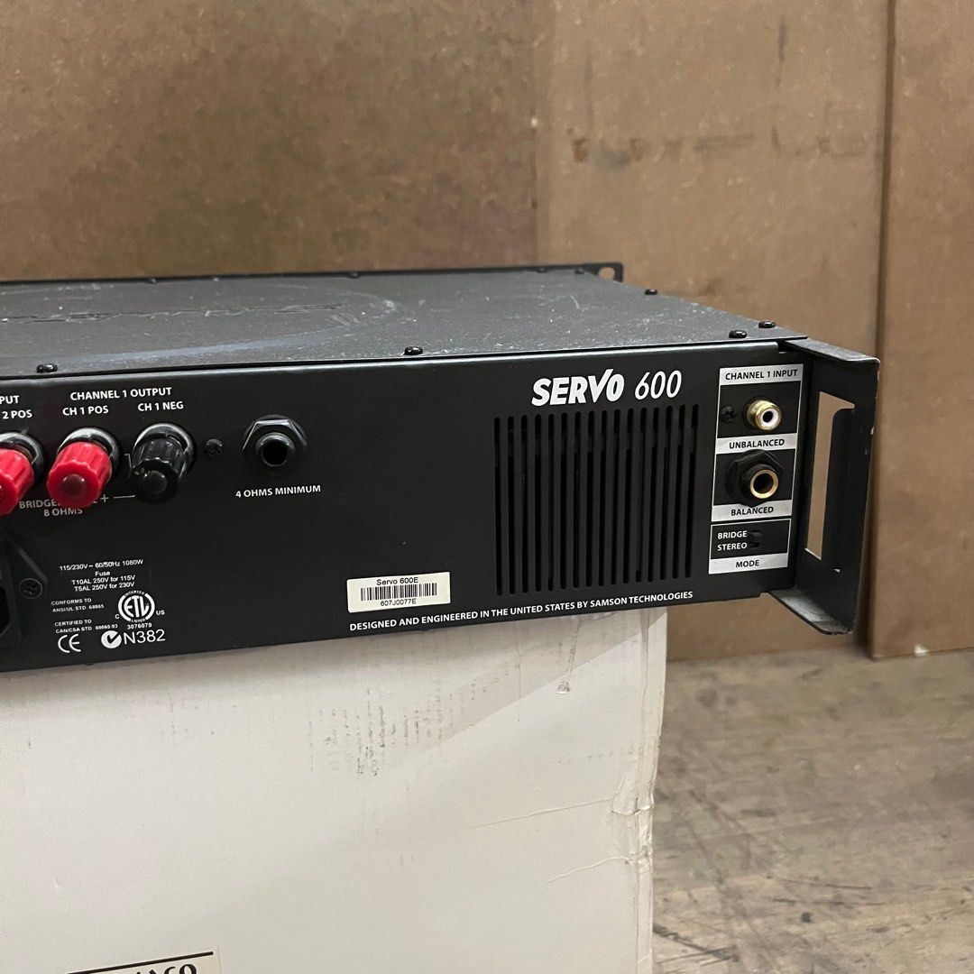 Samson Servo 600 Power Amplifier, Audio, Soundbars, Speakers ...