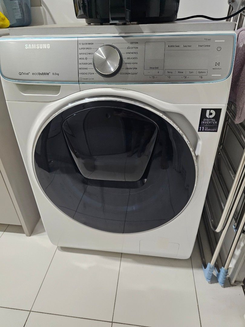 Samsung Front Load Washing Machine, 8kg, with Smart Control, TV & Home ...