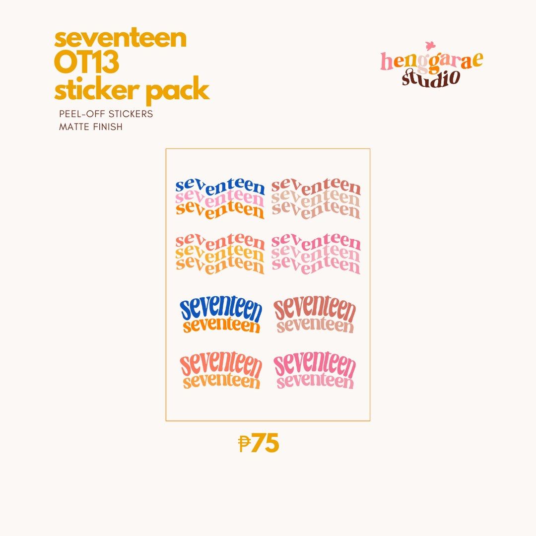SEVENTEEN Sticker Packs, Hobbies & Toys, Memorabilia & Collectibles, K ...