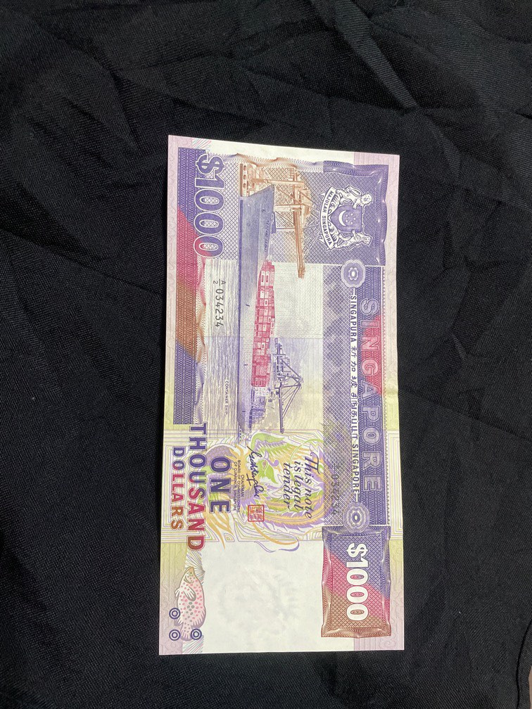 singapore old $1000 note, Hobbies & Toys, Memorabilia & Collectibles ...