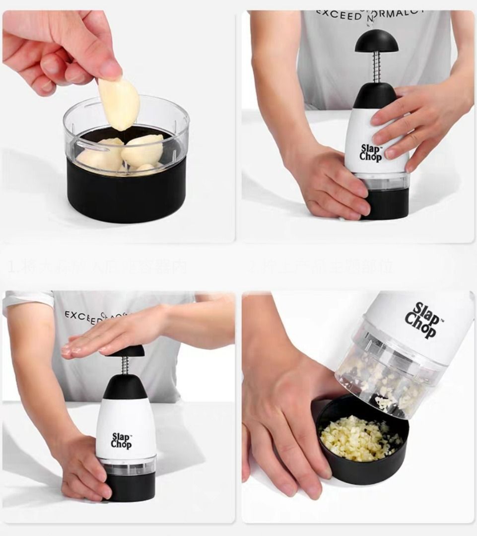 Slap Chop Hand Chopper Shredder Mincer Slicer Cutter Onion Garlic ...