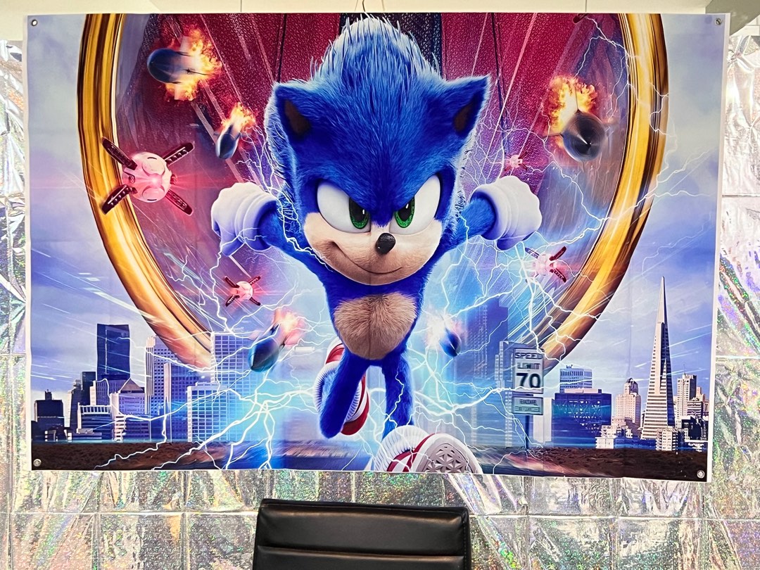 Sonic Banner Backdrop, Everything Else on Carousell