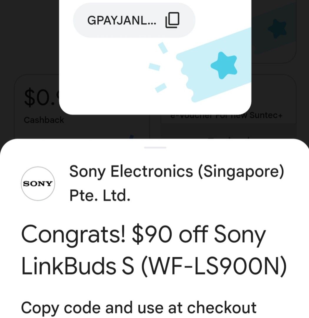 Sony linkbuds 90 dollars voucher, Tickets & Vouchers, Vouchers on Carousell