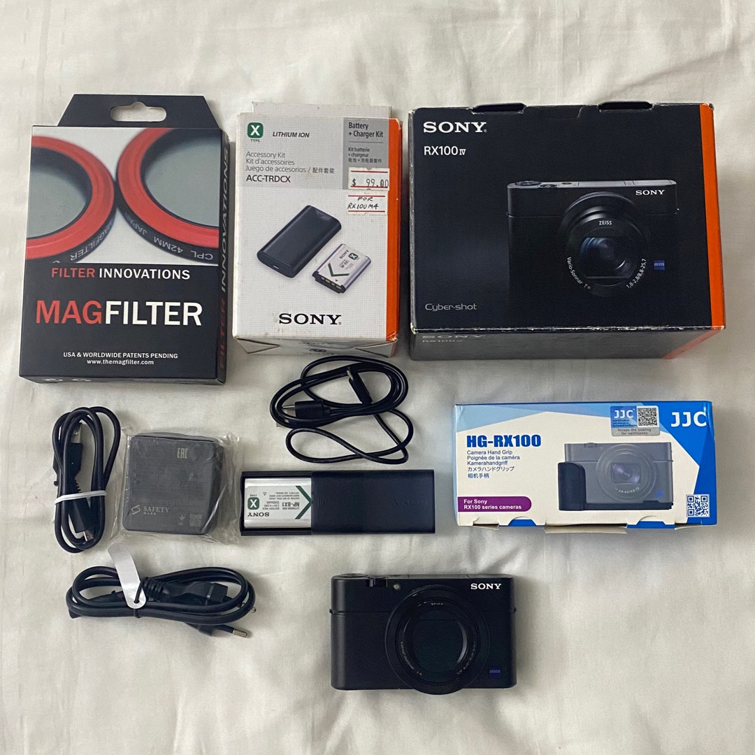 Sony RX100 IV (M4) Cybershot + extras, Photography, Cameras on Carousell