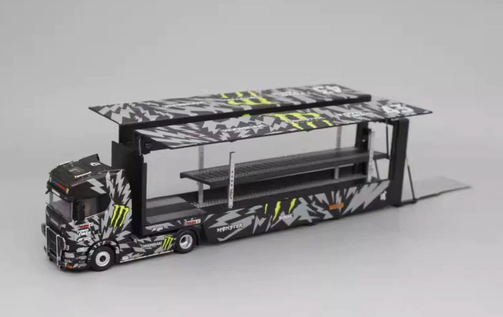 STAR MODEL 1/64 SCANIA S730 V8 Double Deck Gull Wing Transporter ADVAN ...