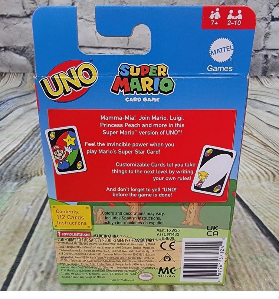 Super Mario Uno Cards, Hobbies & Toys, Toys & Games on Carousell