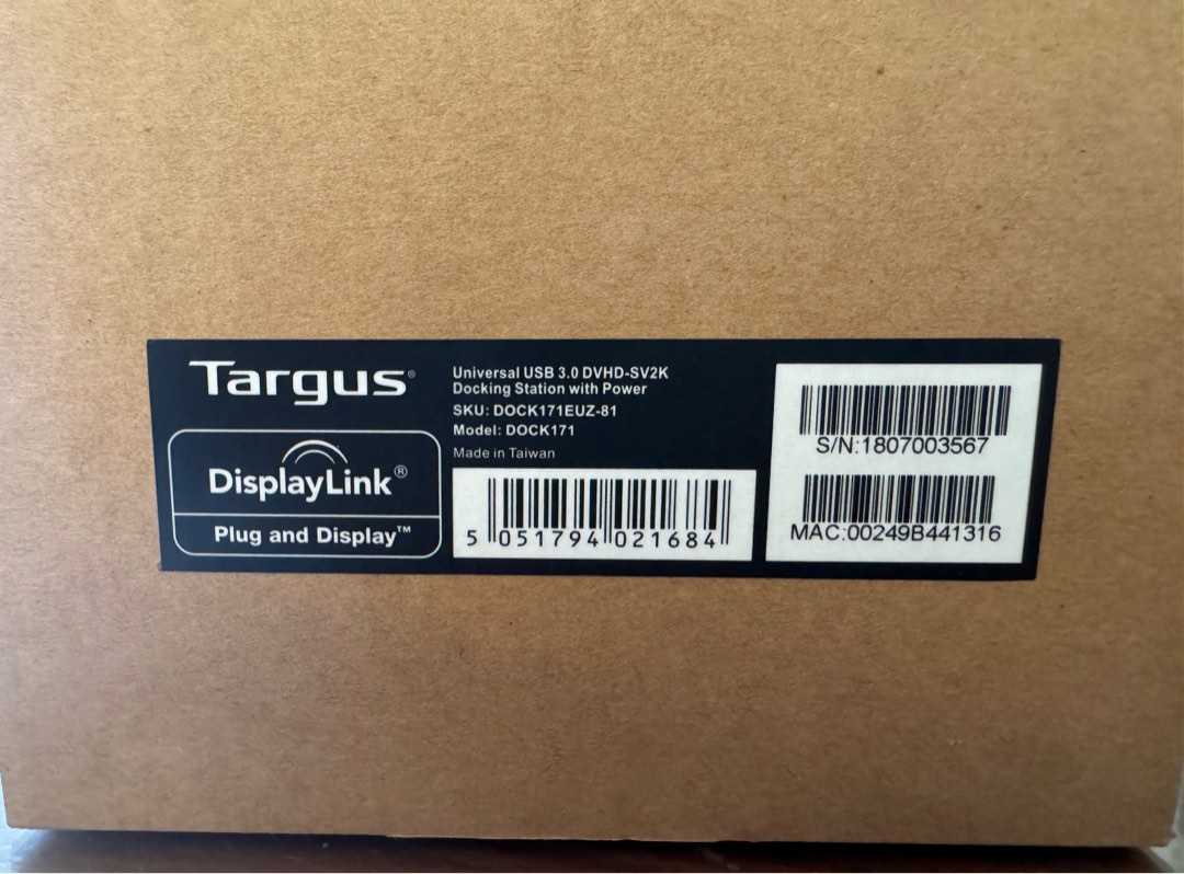 Targus Universal USB 3.0 Docking Station with Power (Model: DOCK171 ...