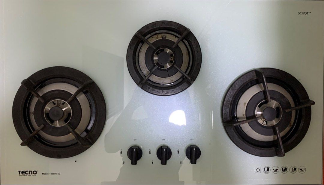 Tecno T333TGSV (White) SCHOTT Tempered Glass Hob, TV & Home Appliances ...